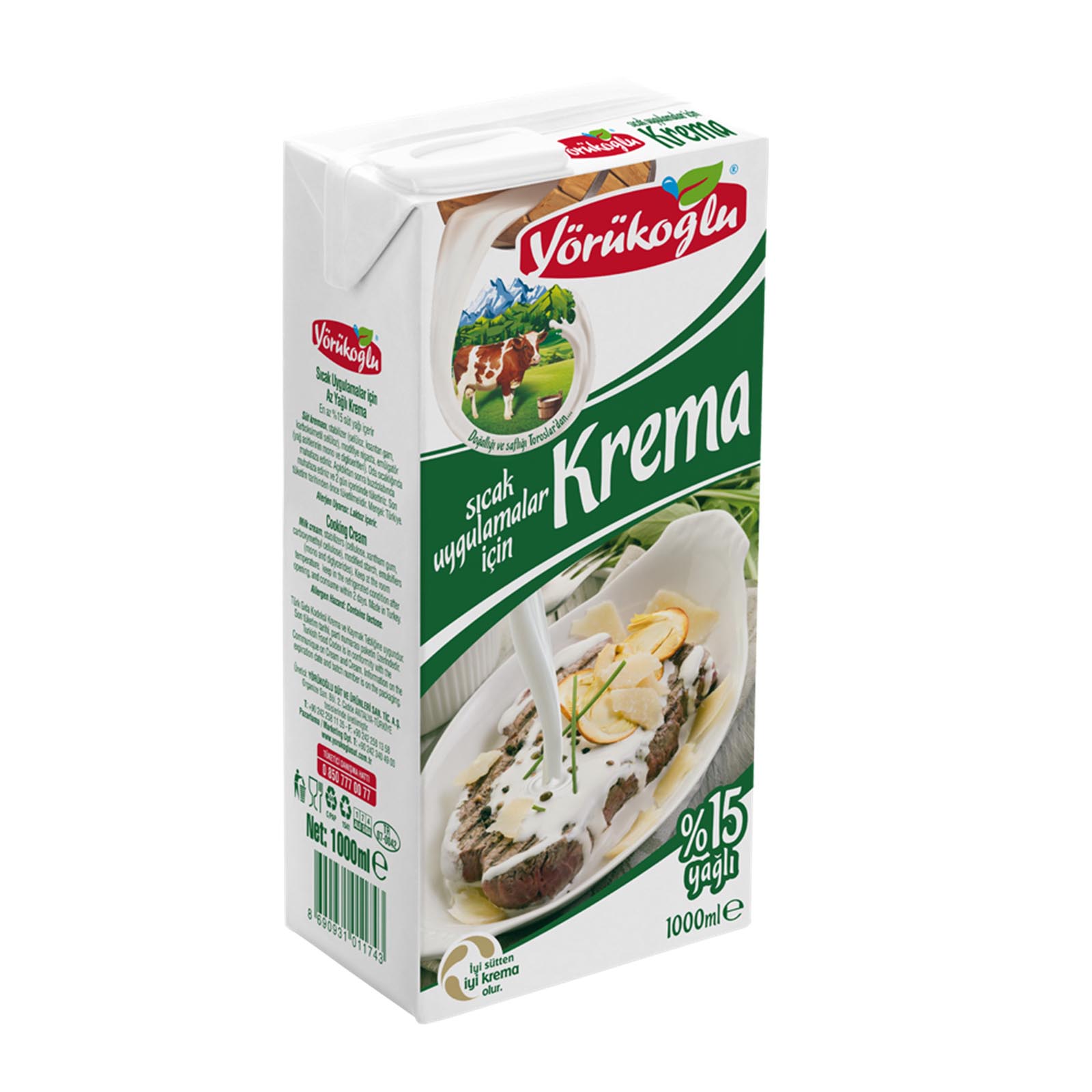 YORUKOGLU 15 % COOKING CREAM 1000ML – Turkish Gourmet